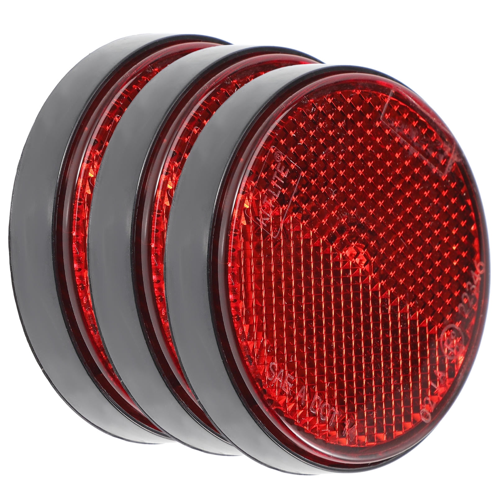 CIMAXIC 8Pcs Red Reflective Round Trailer Markers for Vehicles Trucks ...