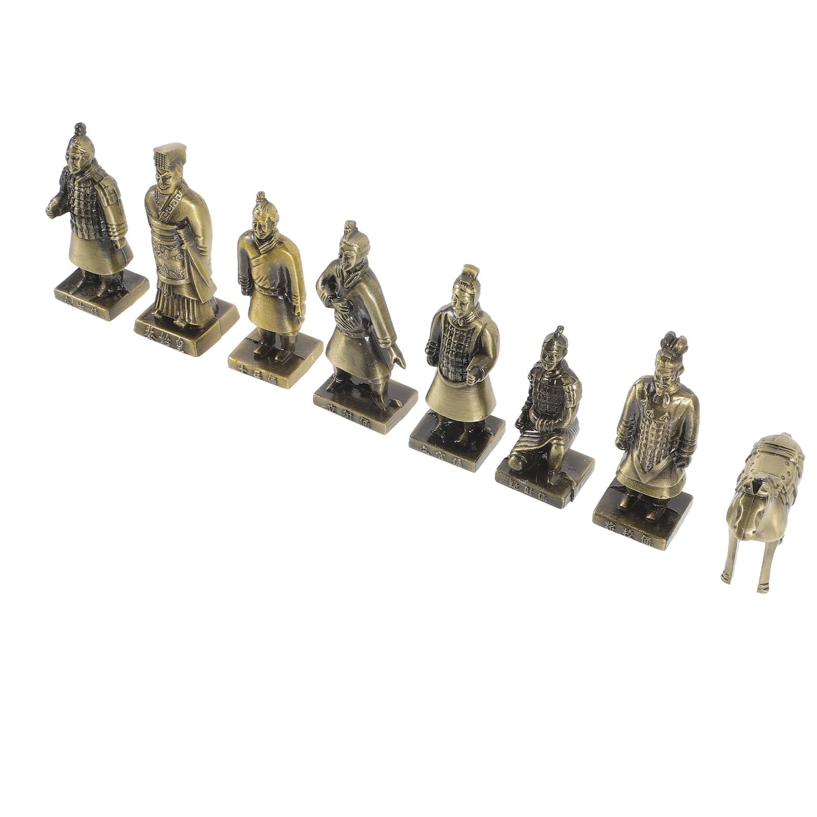CIMAXIC 8Pcs Vintage Emperor Statue Decor Alloy Metal Craft Figurines ...