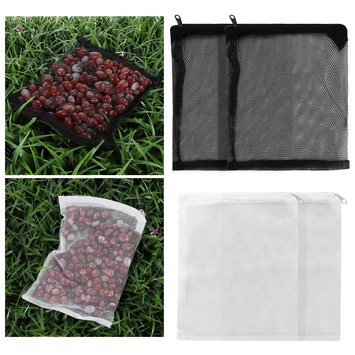 CIMAXIC Fish Nets Bags Mesh Media Bag White 12PCS for Aquarium ...