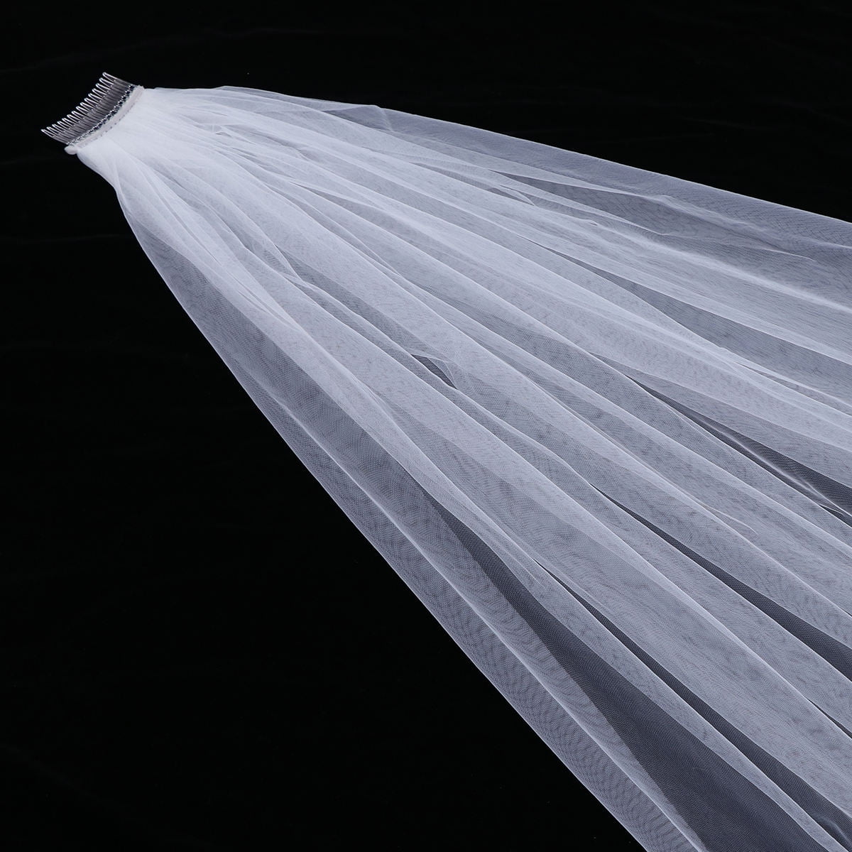 CIMAXIC cathedral wedding veil Simple and Elegant Polyester Hair Comb ...
