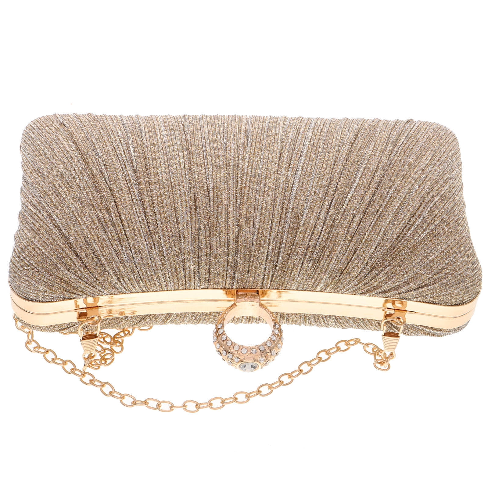 CIMAXIC Elegant Golden Satin Glitter Purse Set for Women, Perfect for ...