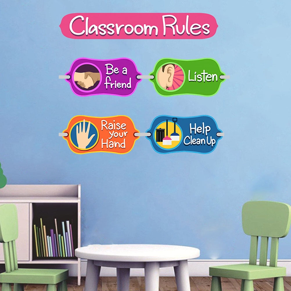 CIMAXIC Classroom Rules Bulletin Board Set 1Set PVC Posters for ...