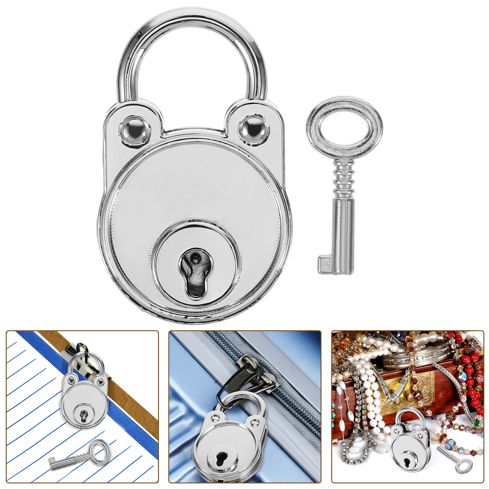 CIMAXIC Small Bear Padlock Metal Lock with Key Cute Decorative Lock for ...