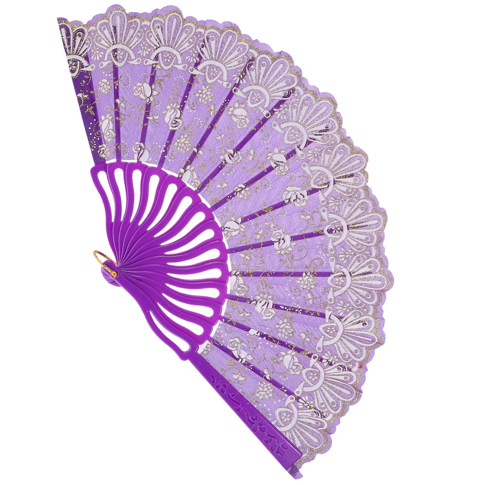 CIMAXIC Folding Fans Cotton Linen Fabric Hand Fan For Church And Party ...