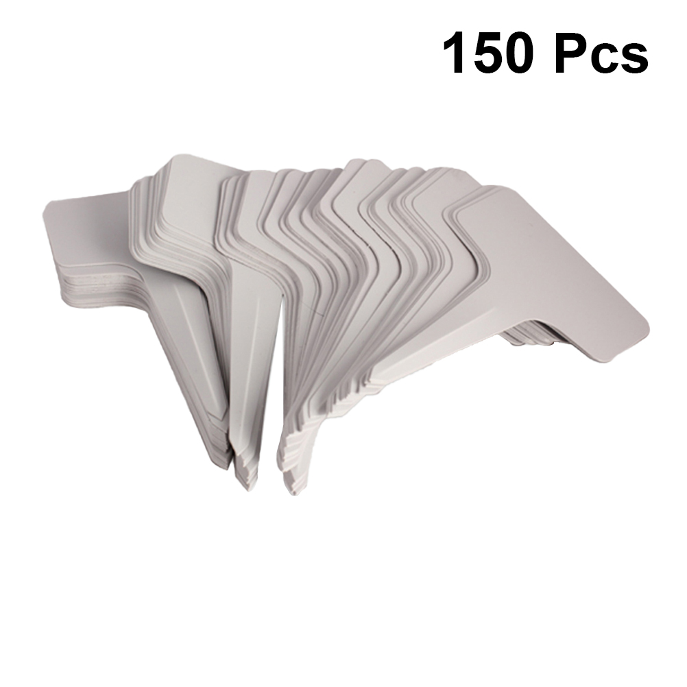 CIMAXIC Garden Markers 150Pack White T-Type Plant Nursery Labels for ...