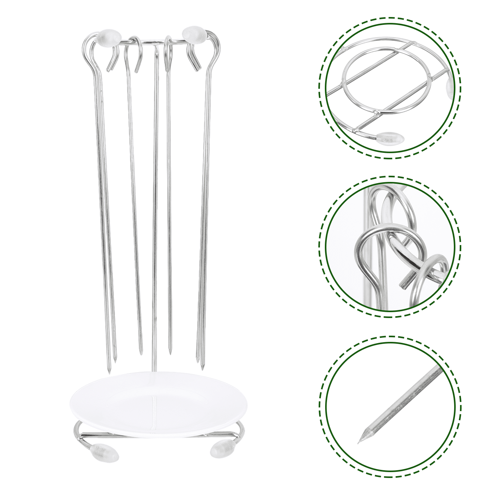 CIMAXIC Lamb Kebab Rack Drip Collection for Home Cooks 1 Set - Walmart.com