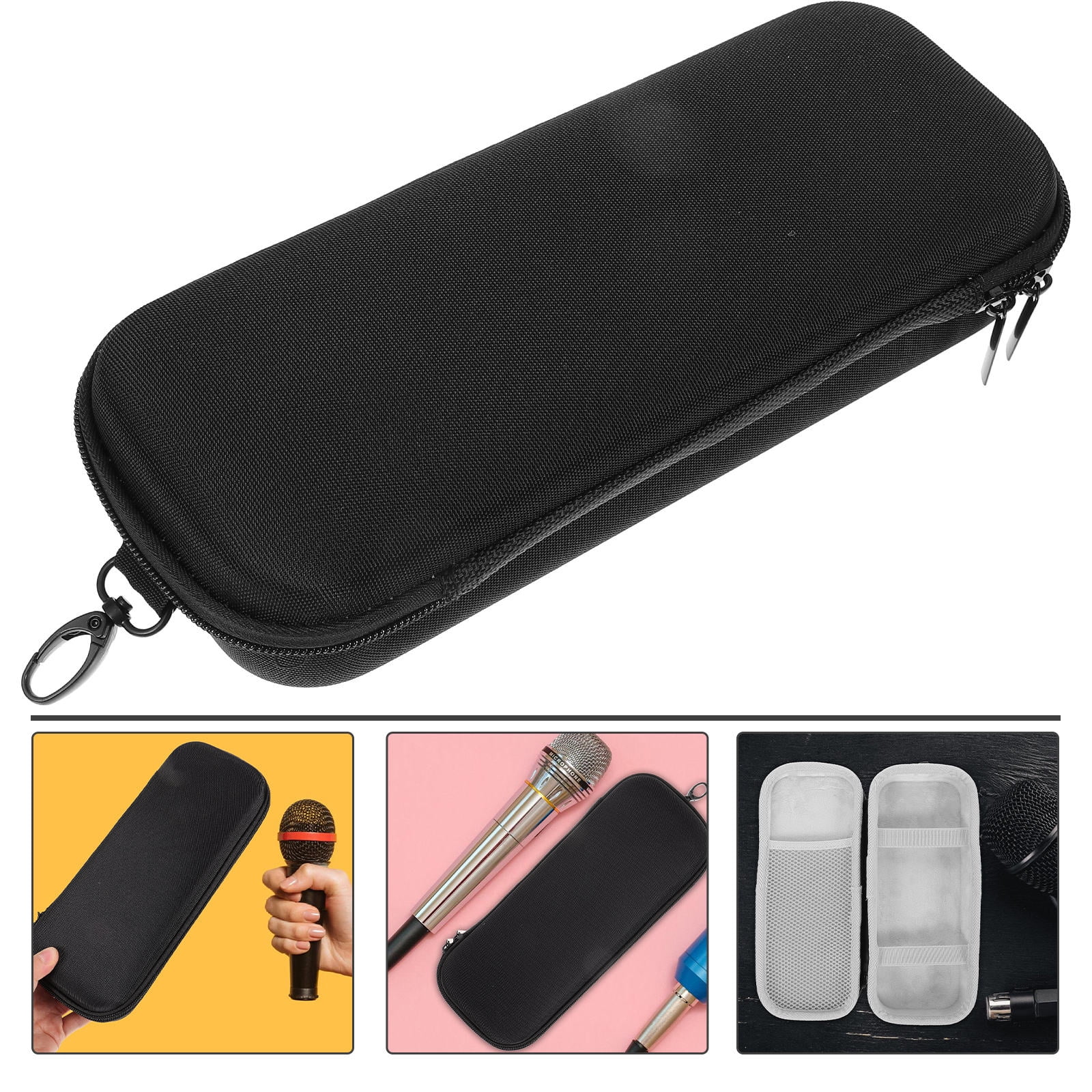 CIMAXIC Handheld Mic Case Mic Storage Bag Black 1Pack 10.6X4.7In ...