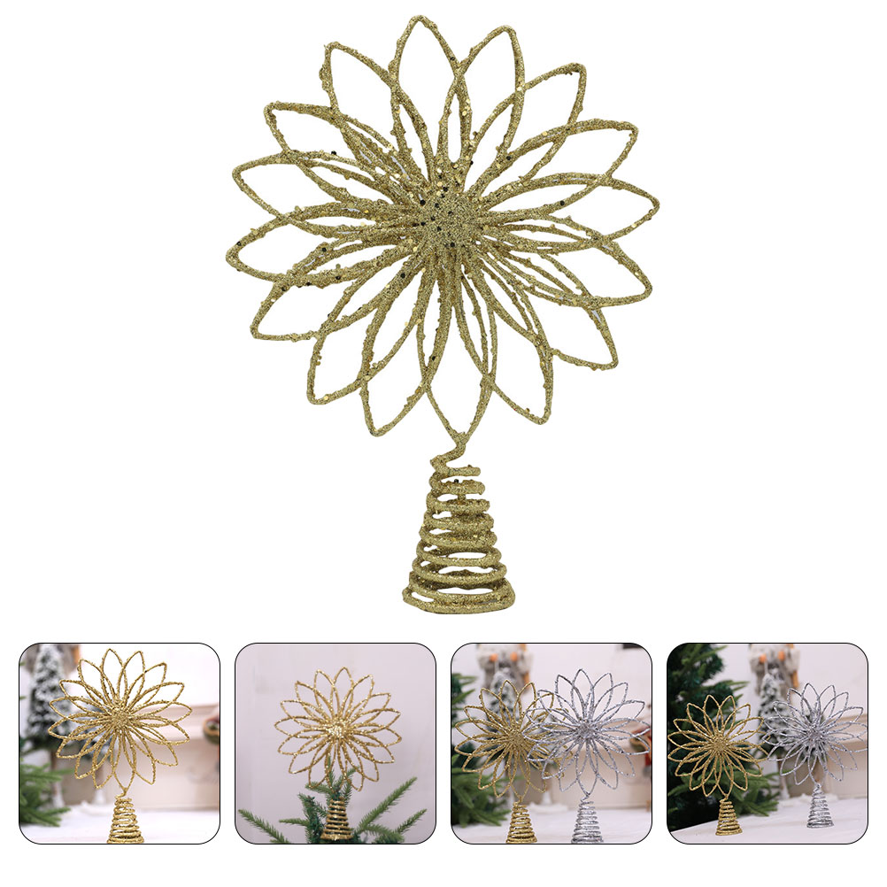 CIMAXIC Outdoor Tree Topper Star 1Pack 11.8x7.9in Golden Iron Multi ...