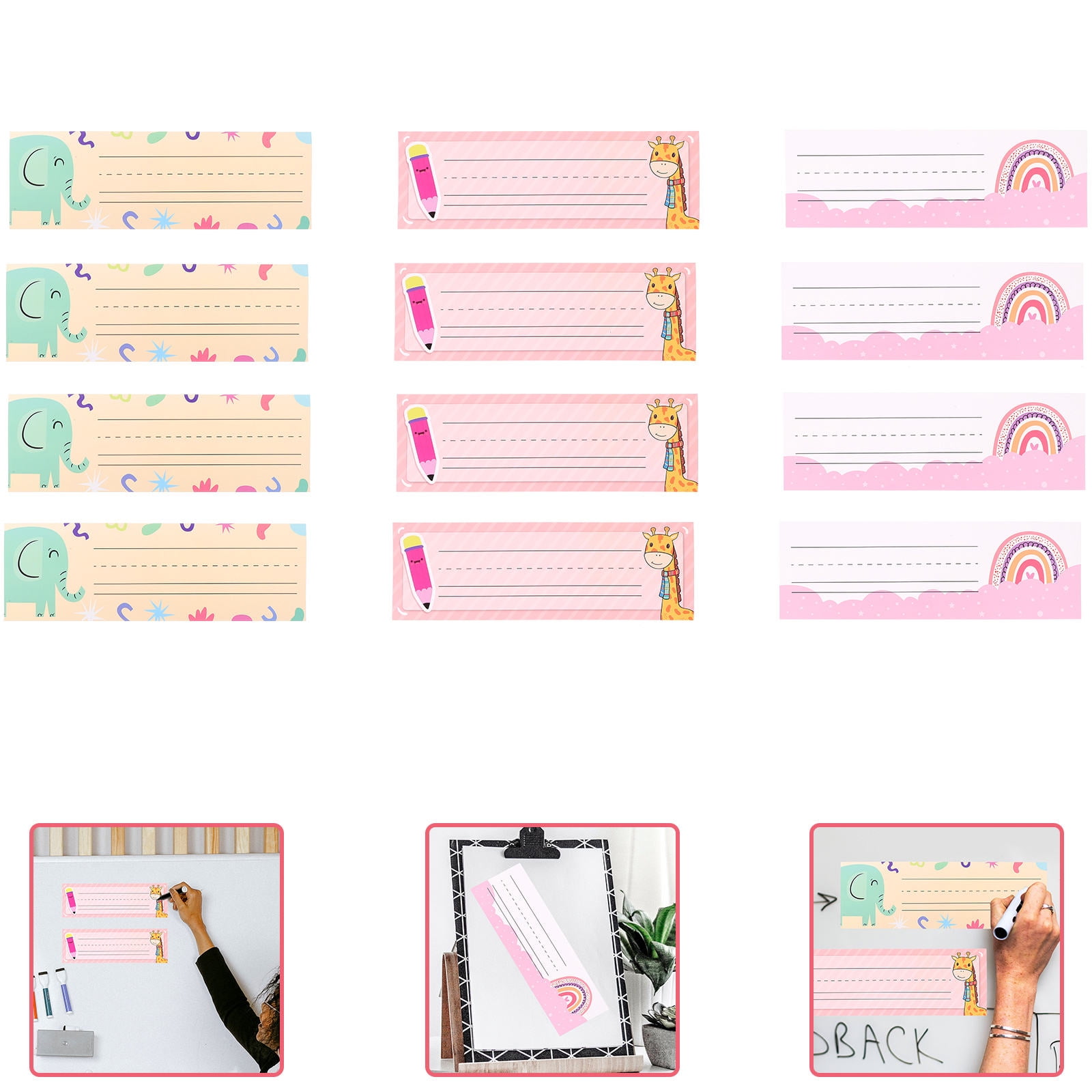 CIMAXIC Rectangle Name Tags for Desk 15Pcs Waterproof Classification ...