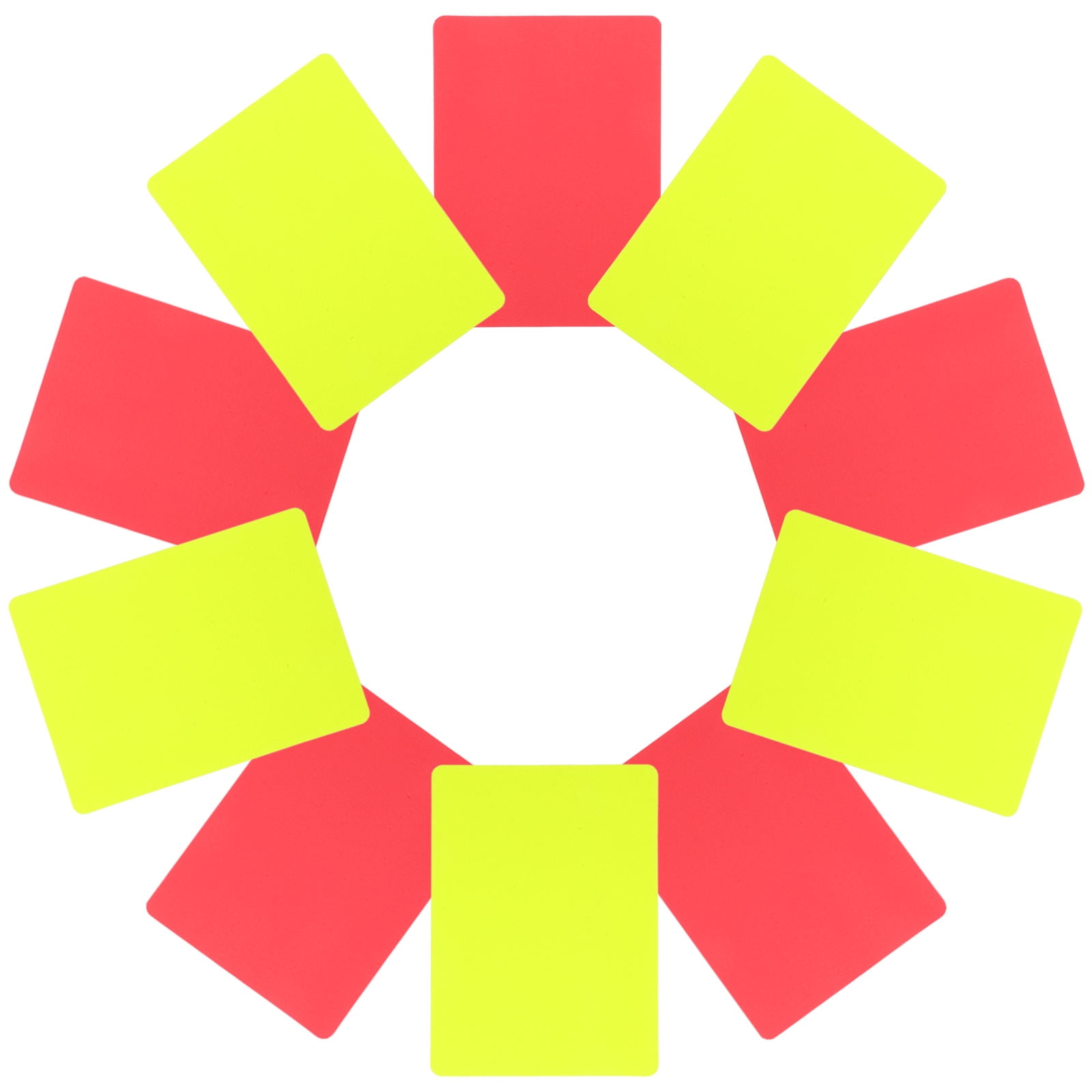 CIMAXIC Referee Red and Yellow Cards 10Pcs PVC Material for Soccer Red ...