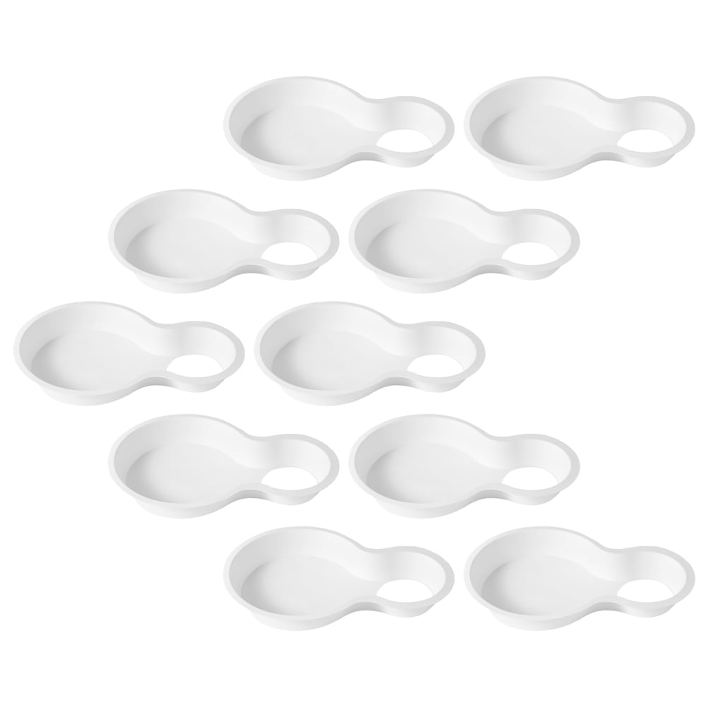 CIMAXIC White 10Pcs for Food Serving Disposable Use Parties Picnics Bbq ...