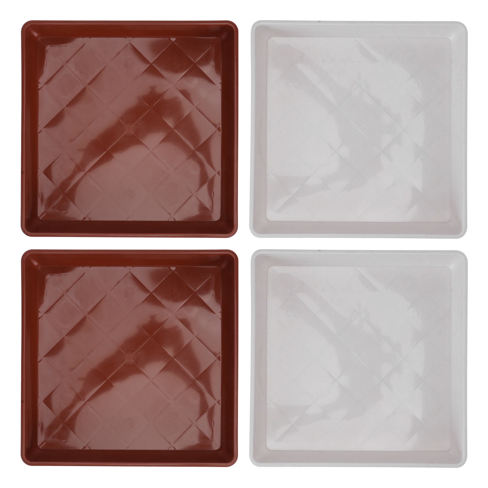 CIMAXIC White Plastic Trays for Plants with Thickened Design for Flower ...