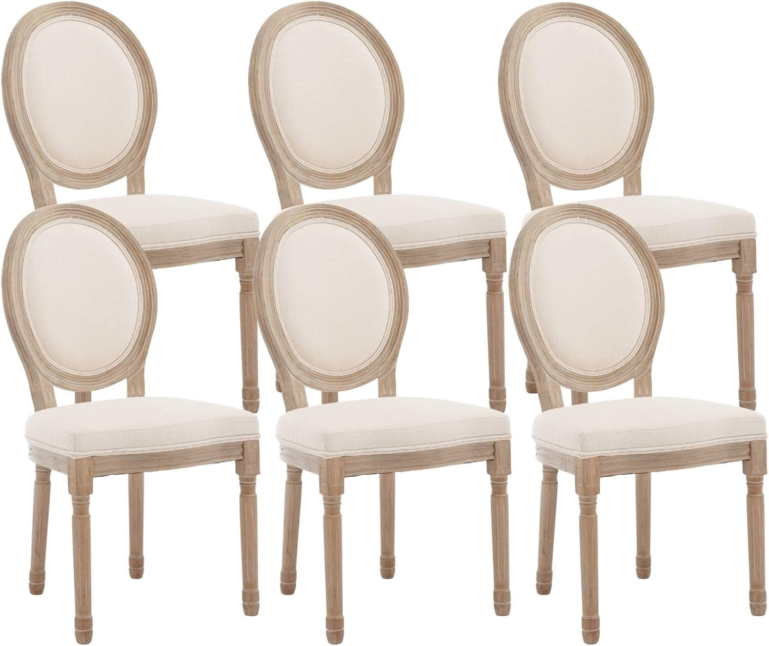 CIMOTA Farmhouse Dining Chairs Set of 2, French Rattan Dining Room ...