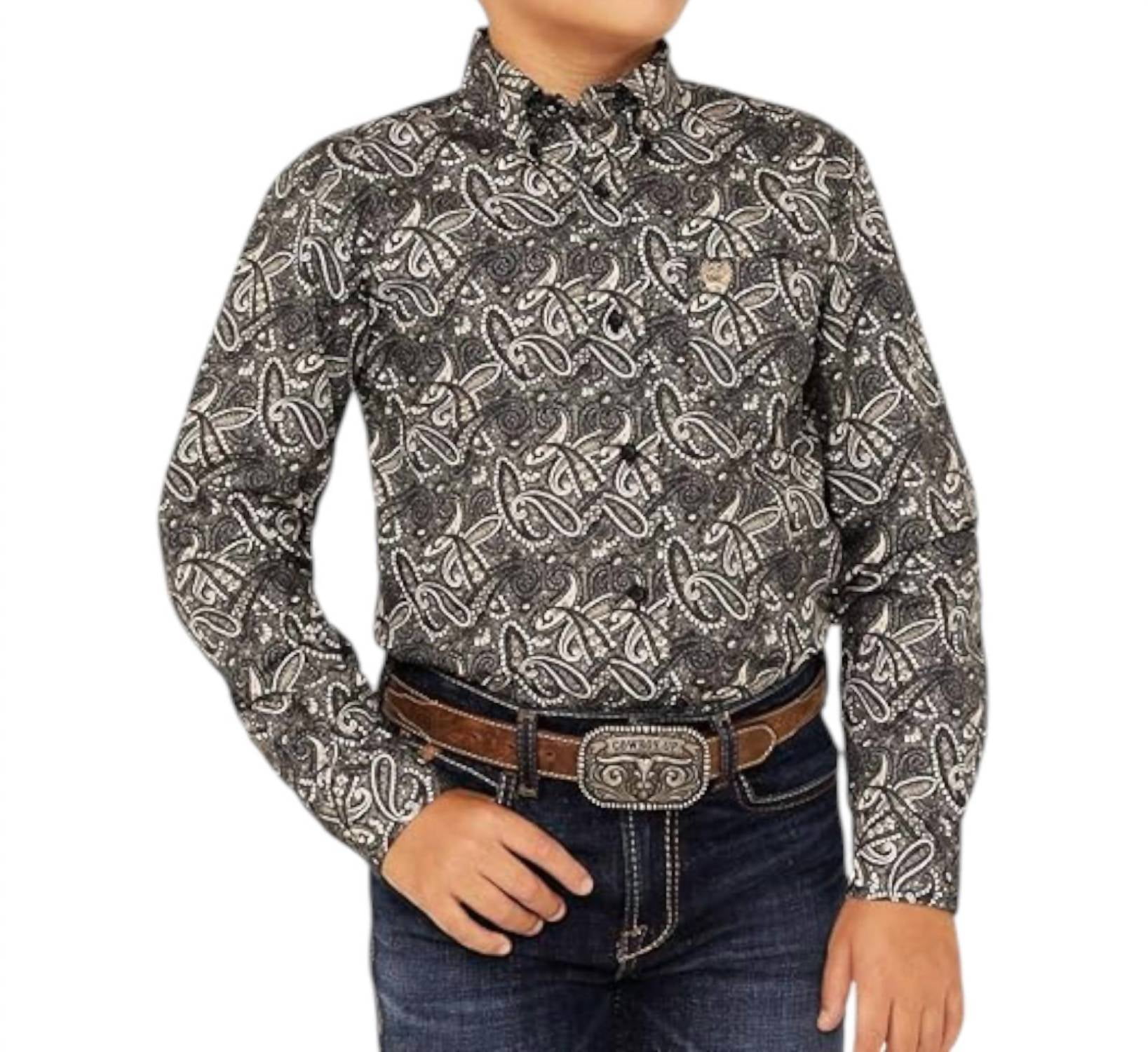 CINCH Boy's Paisley Print Shirt - Walmart.com