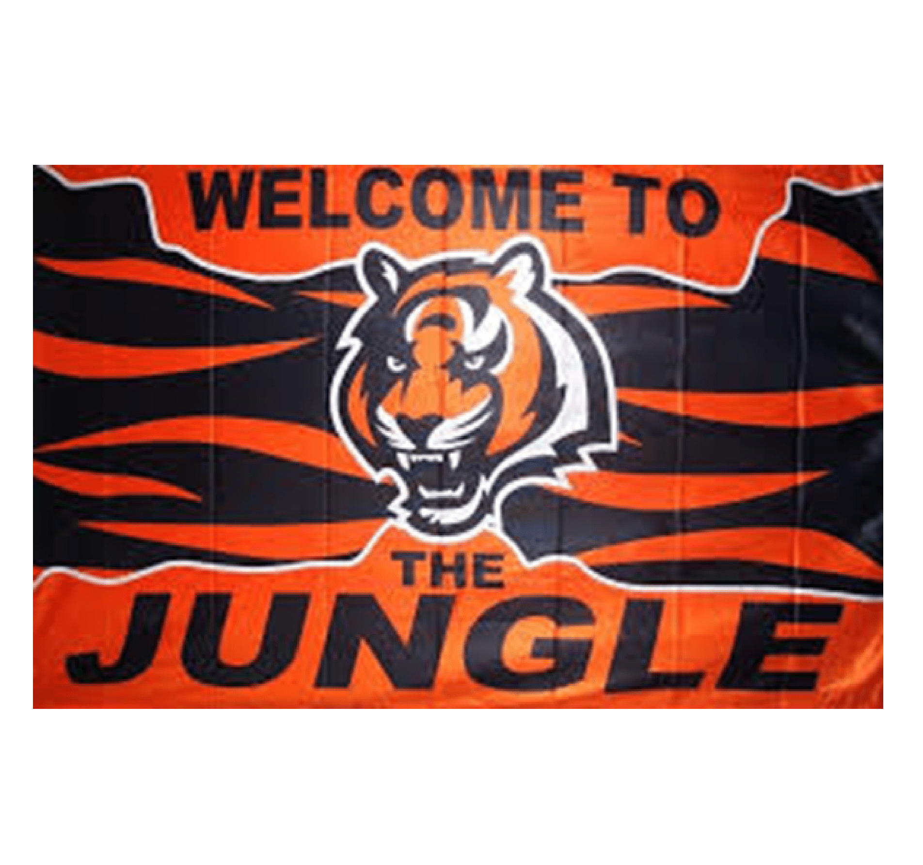 CINCINNATI BENGALS welcome to jungle country flag Single Sided Heavy ...