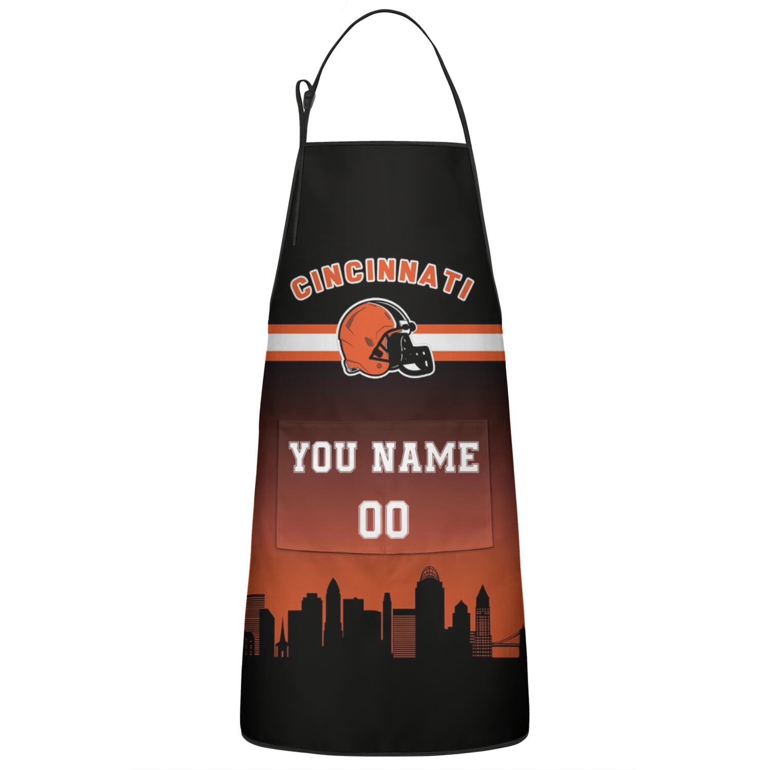 CINCINNATI Custom Aprons for Men Women, Personalized Football Style ...