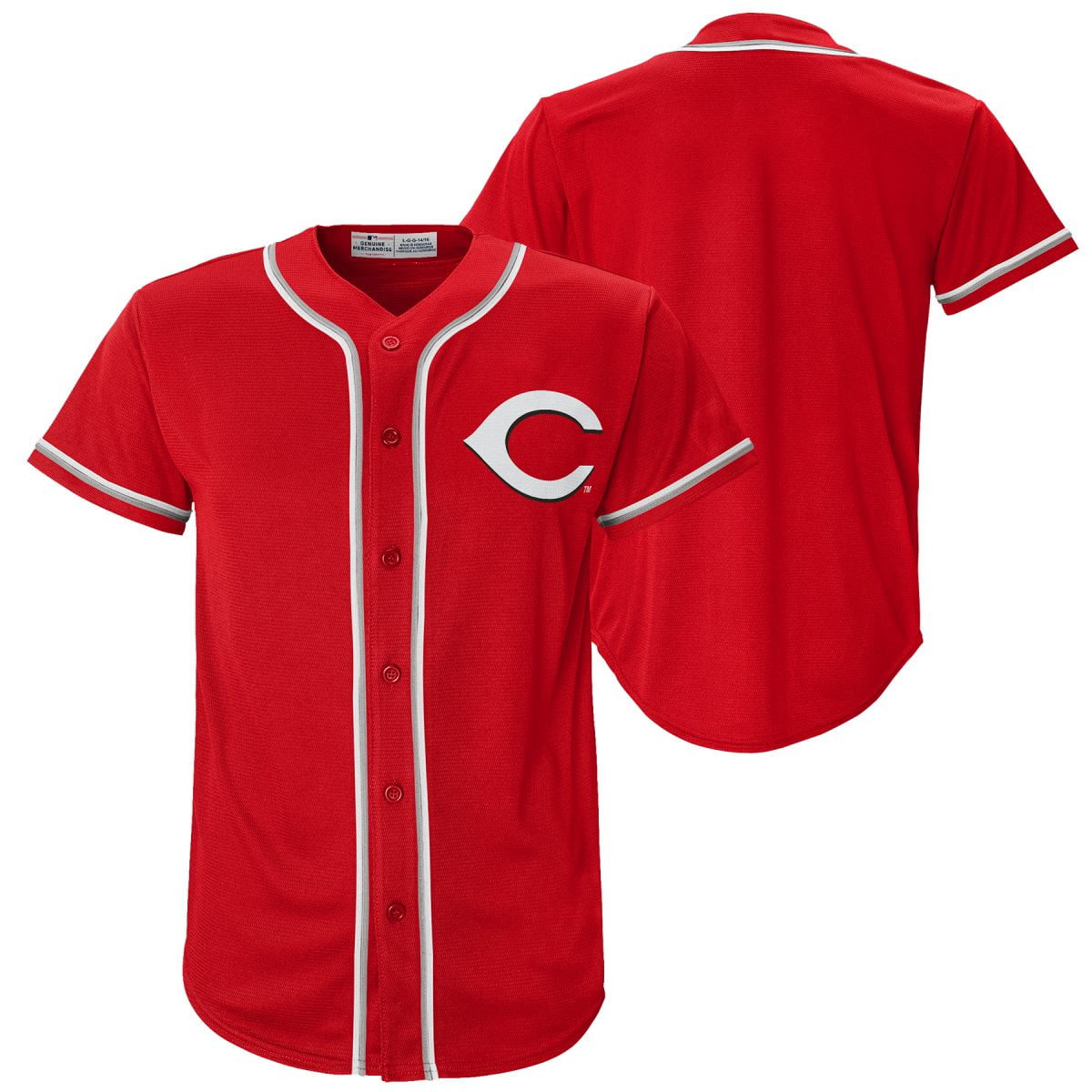 CINCINNATI REDS Boys Primry Color Synthetic Vee Short Sleeve Jersey ...