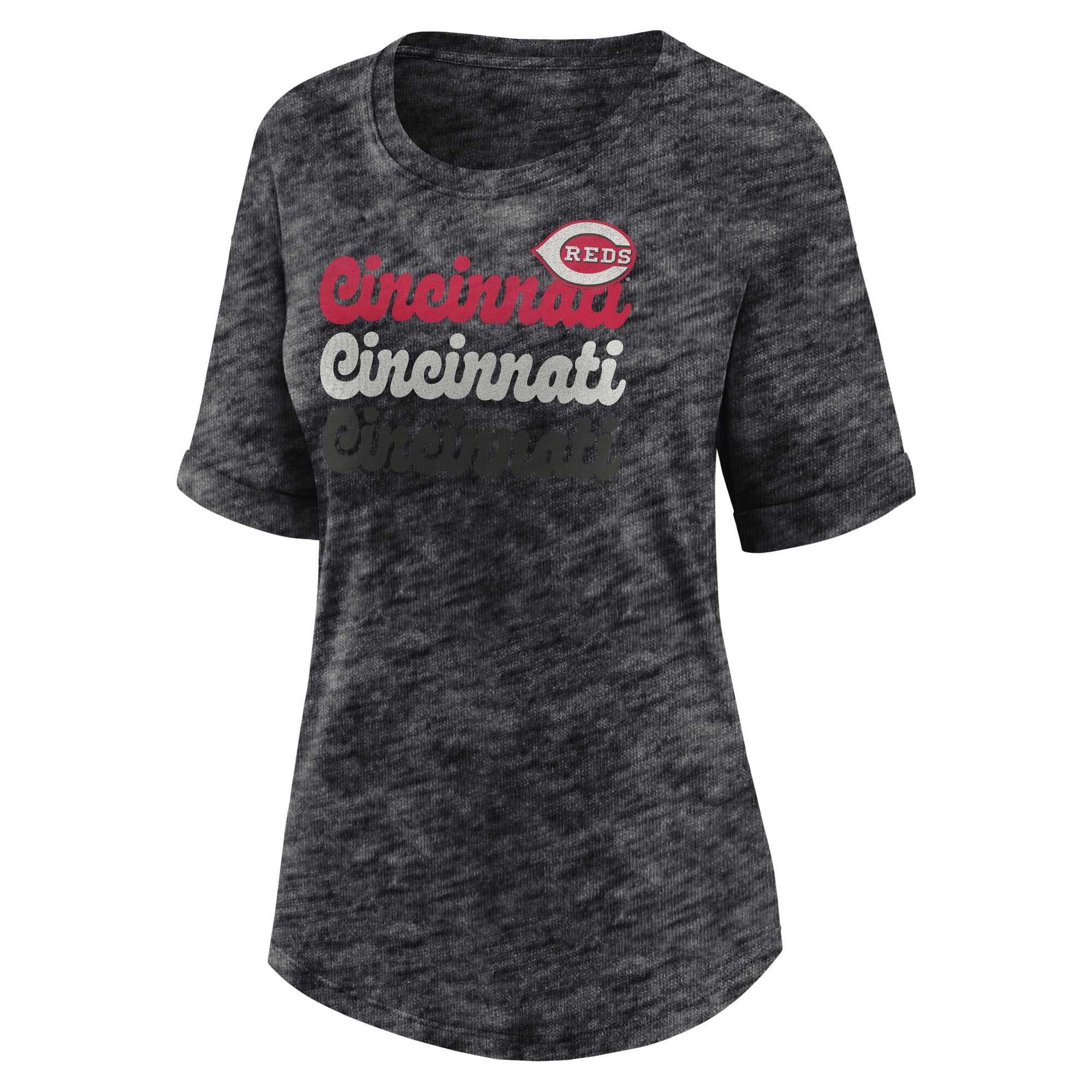 Cincinnati Reds Women's Heather Charcoal Get Going Fashion Top, Up to ...