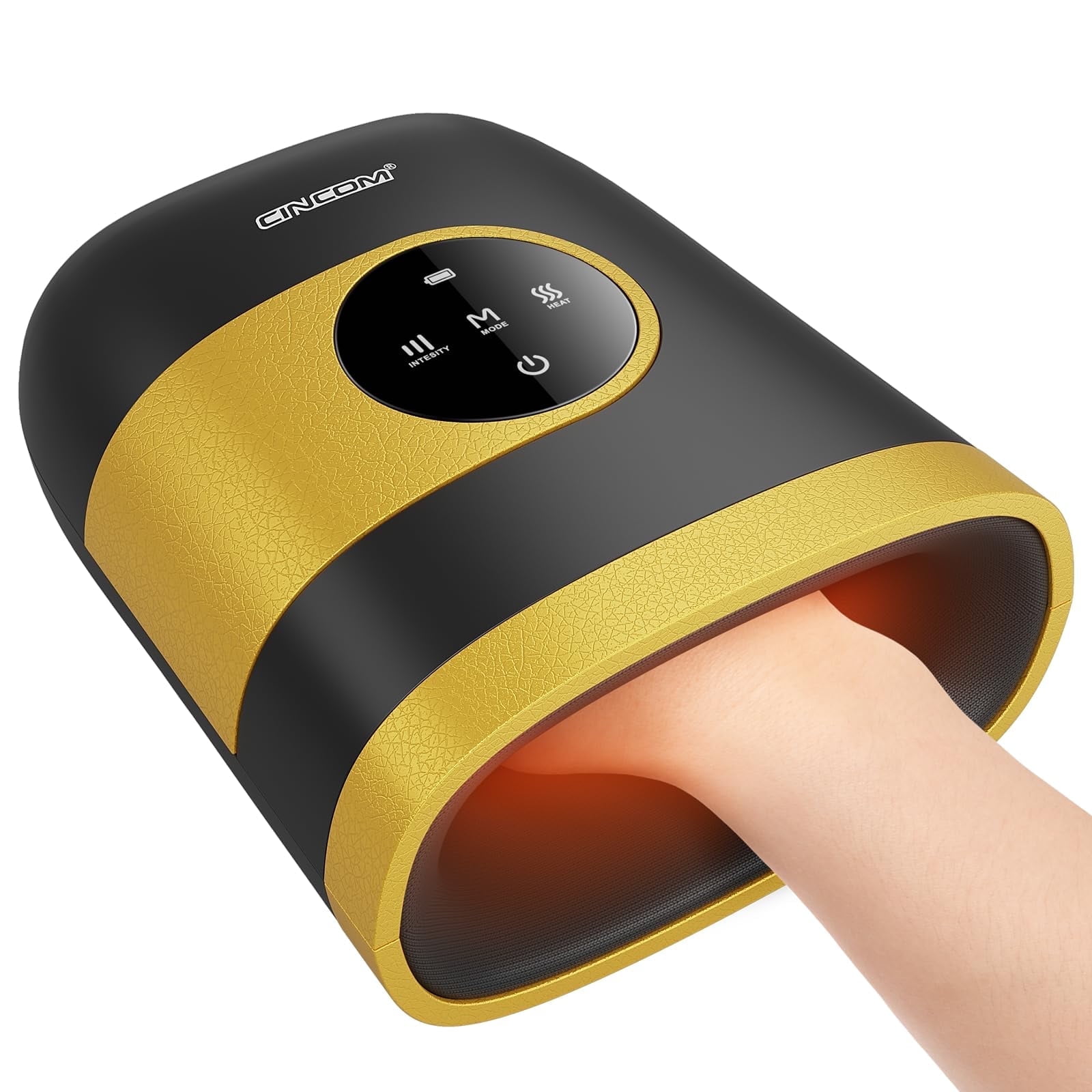 CINCOM Upgraded Hand Massager, Rechargeable Hand Massager with Heat and ...