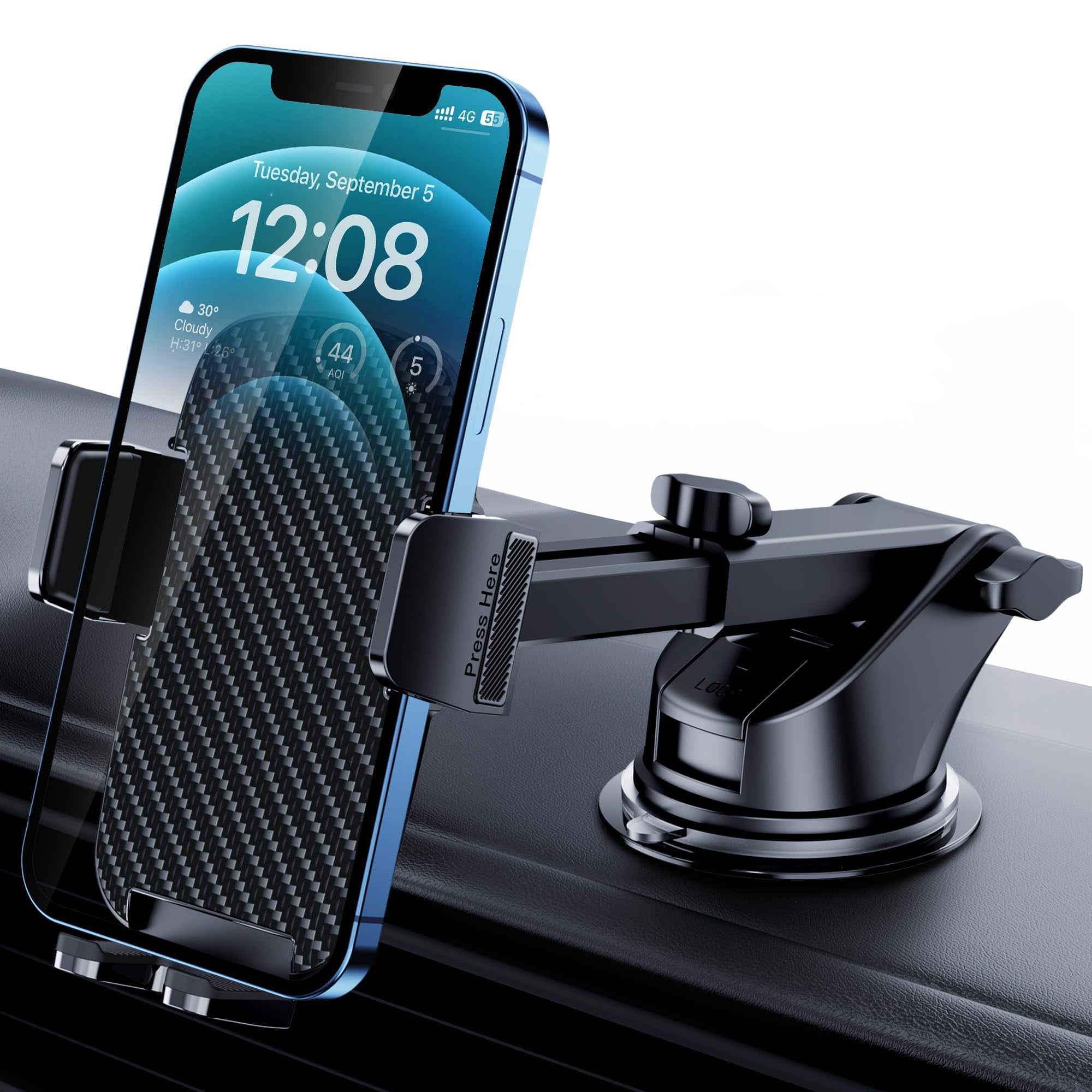 CINDRO Car Phone Holder MSF2 Mount [Military-Grade Suction] Phone for ...