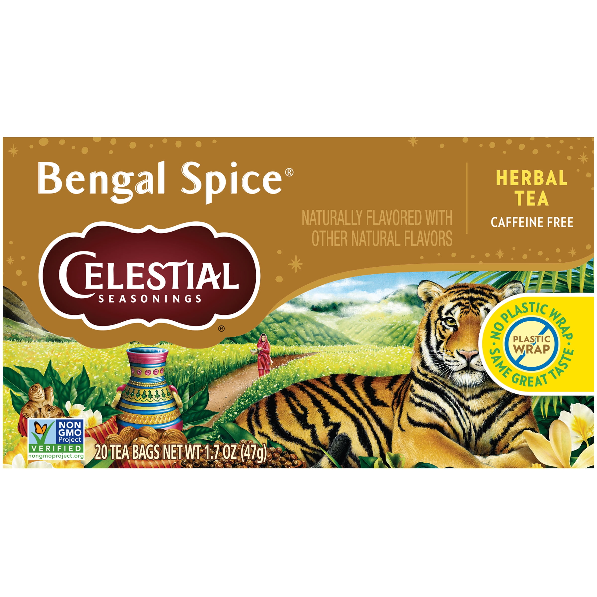 Celestial Seasonings Bengal Spice Herbal Tea Bags (20 Count) - Walmart ...