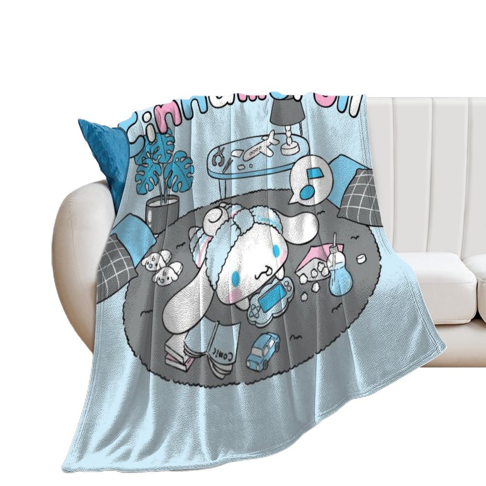 CINNAMOROLL Throw Blanket Cute Flannel Anime for Girls Boys Men Women ...
