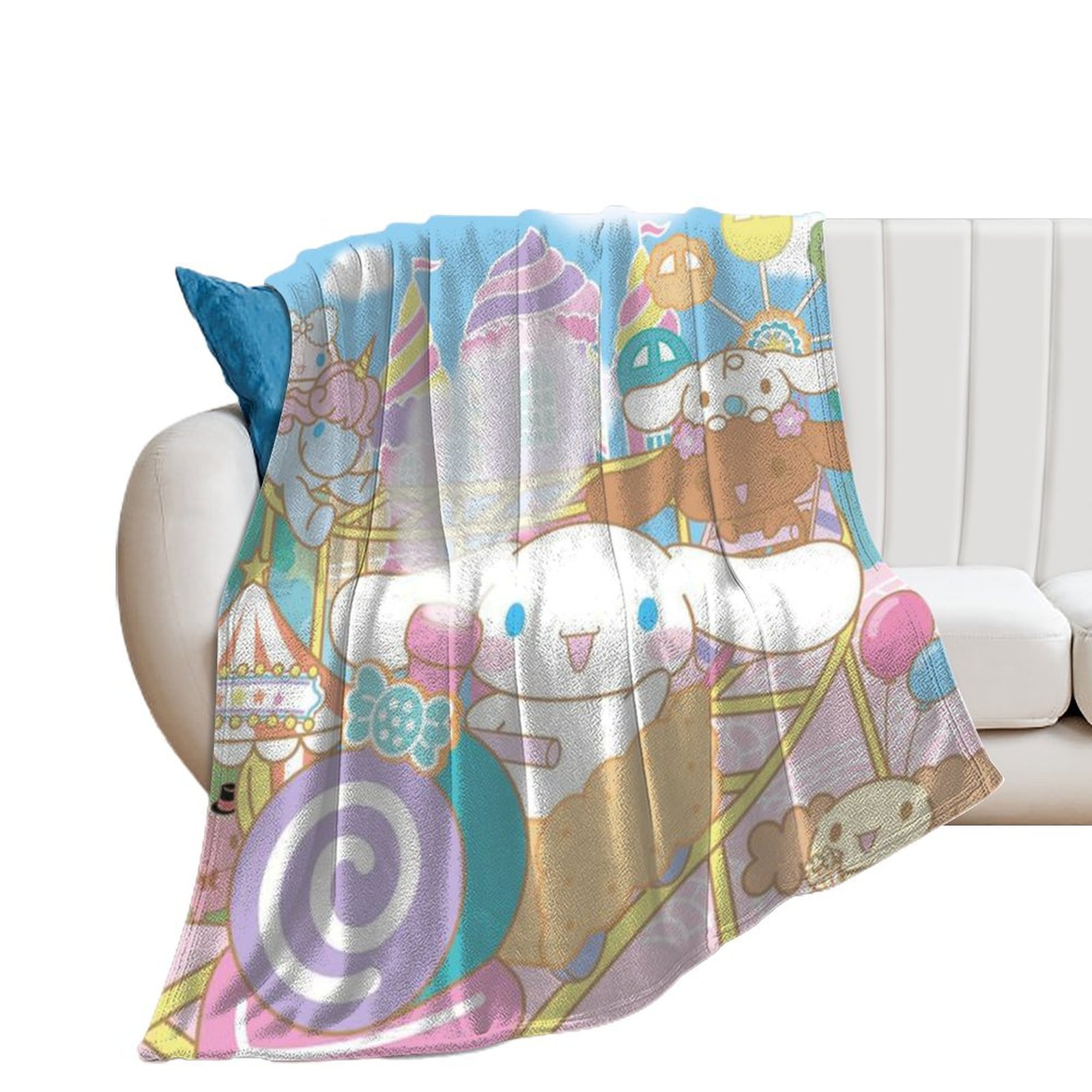 CINNAMOROLL Throw Blanket Cute Flannel Anime for Girls Boys Men Women ...