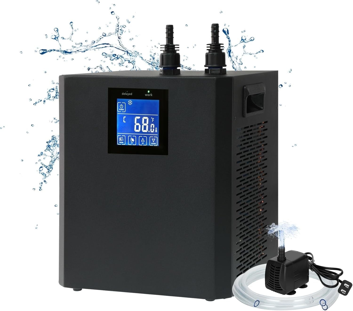 Ecojoy 79 Gal Aquarium Chiller, 1/3 HP Water Cooler, Thermostat ...