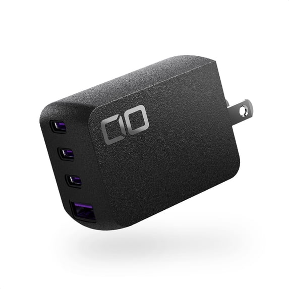 CIO 65W GaN Charger Block, Compact 4-Port Adapter with 3 USB-C Ports ...
