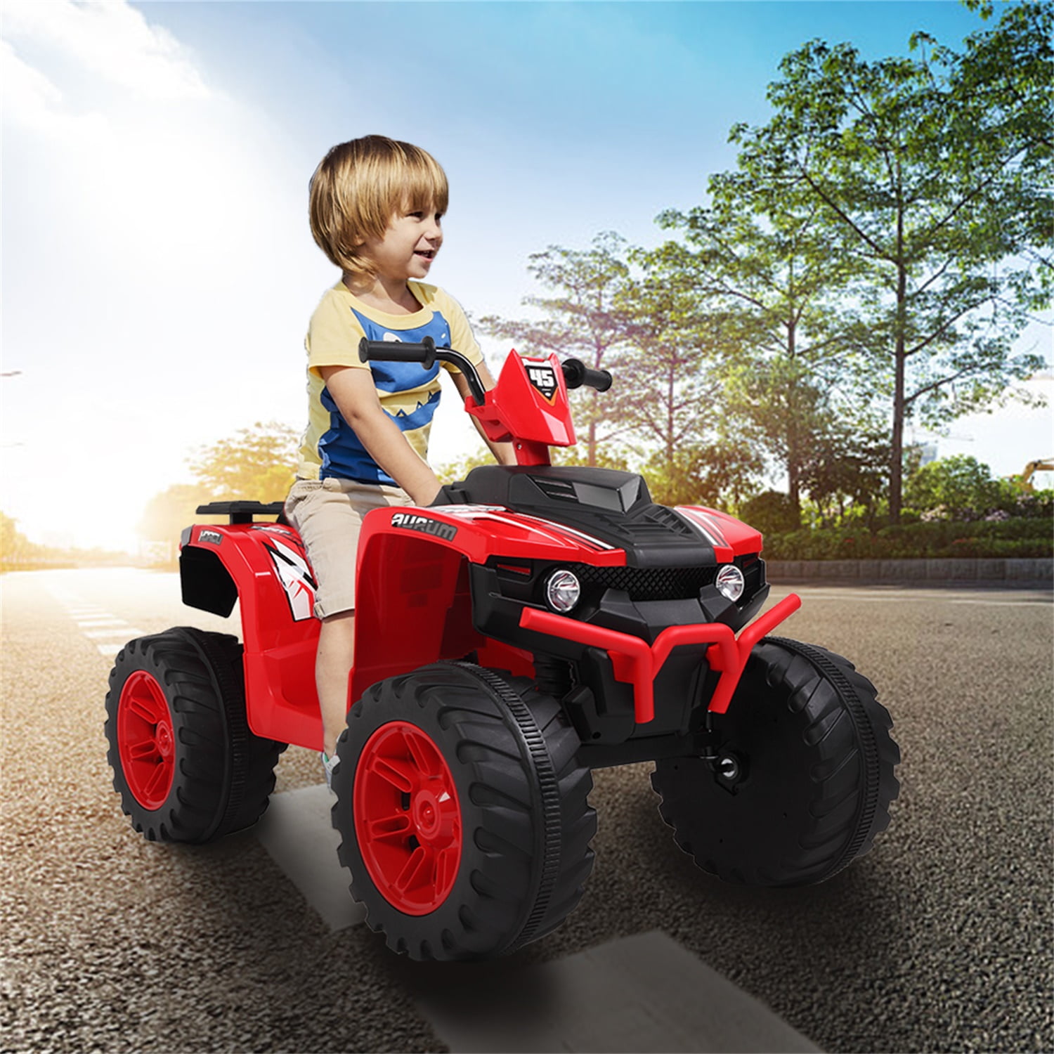 CIPACHO 12V ATV Dual Drive Battery Kids Ride On Cars without Remote ...