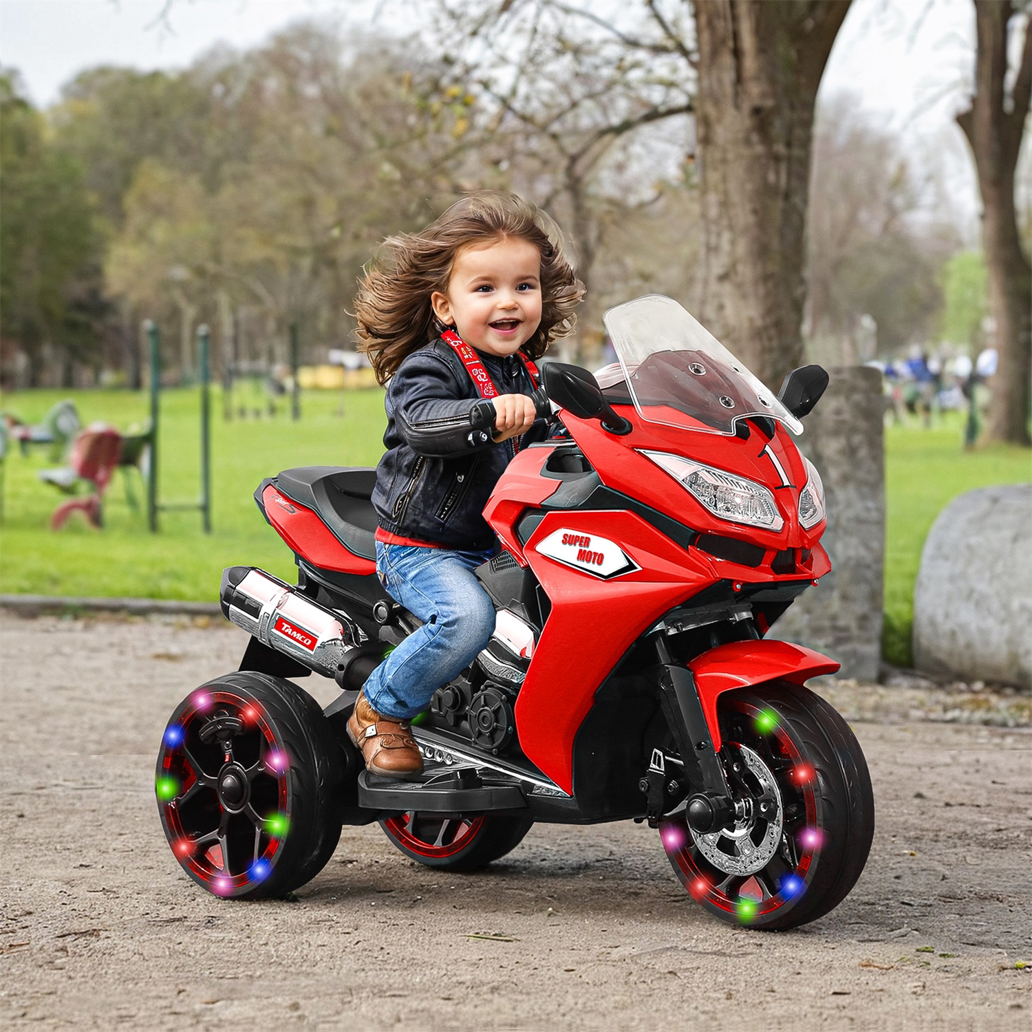 Vespa 12V Ride on Motorcycle, Battery Powered Electric Motorcycle for Kids, Toddler Scooter with ...