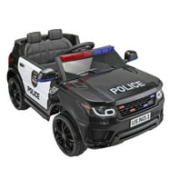 TOBBI-TOYS 12V Electric Cop Kids Ride-On Car with Remote, Siren, Lights ...