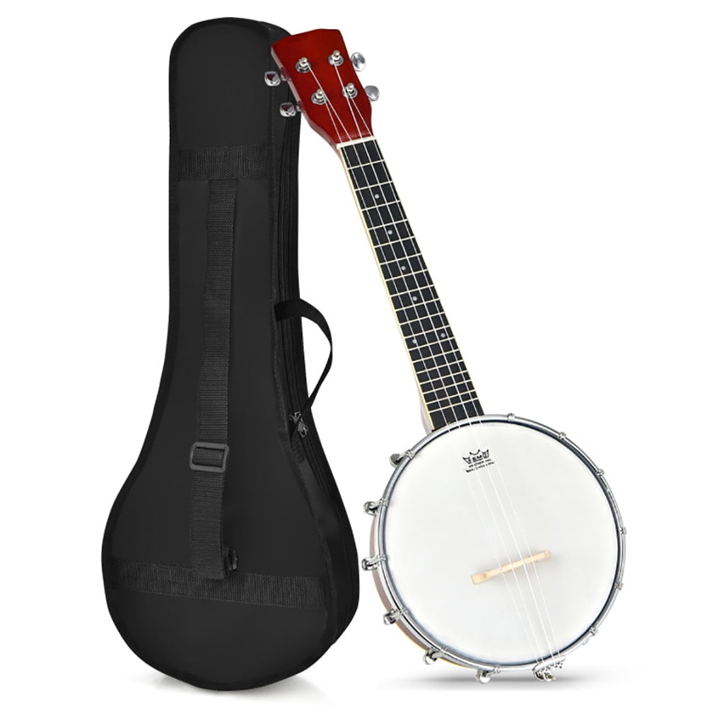 CIPACHO 24" Sonart 4-String Banjo Ukulele with Remo Drumhead and Gig ...
