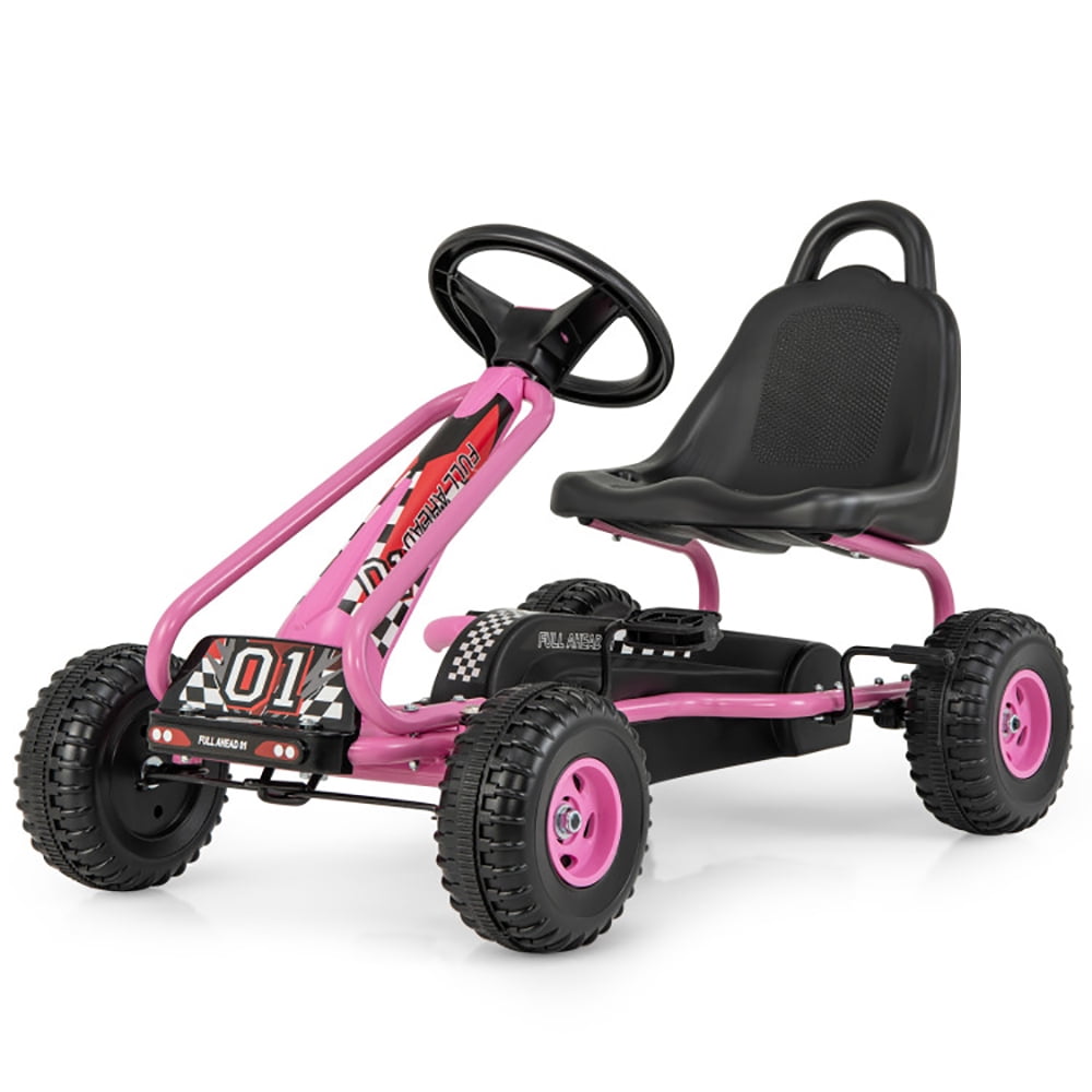 CIPACHO 4 Wheel Pedal Powered Ride On with Adjustable Seat, Electric Go ...