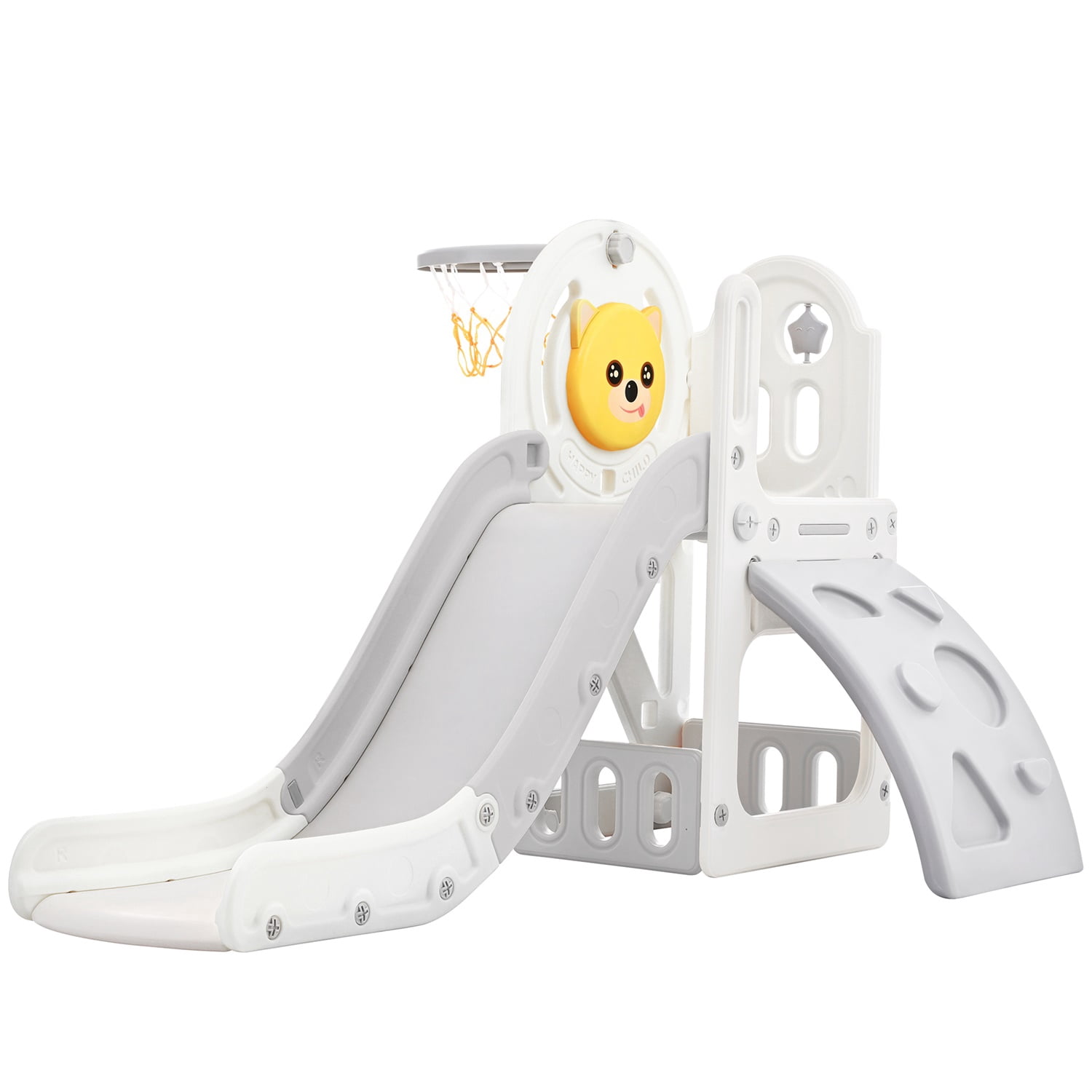 CIPACHO 4 in 1 Kids Slide Playset, Indoor Outdoor Children's Playground ...