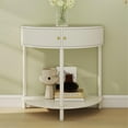 CIPACHO Half Moon Console Table,2-Tier Modern Entryway Table with ...