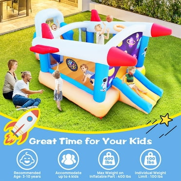 Blast Zone SuperStar Inflatable Jumping Castle Moon Slide Bouncer ...