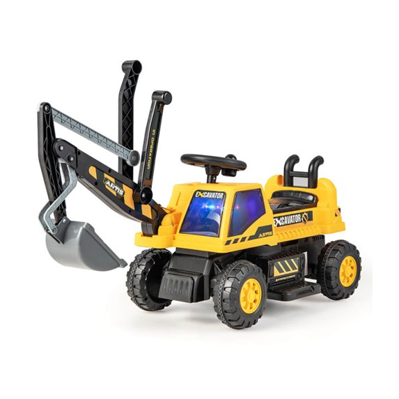 CIPACHO Kids Powered Ride On Bulldozer with Front Digger Shovel, 4WD ...