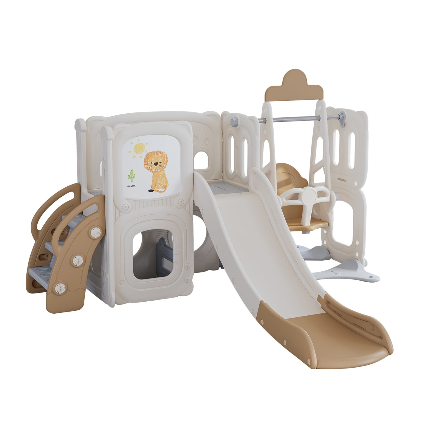 CIPACHO Toddler Swing and Slide Set 5 in 1, Indoor Outdoor Kids ...