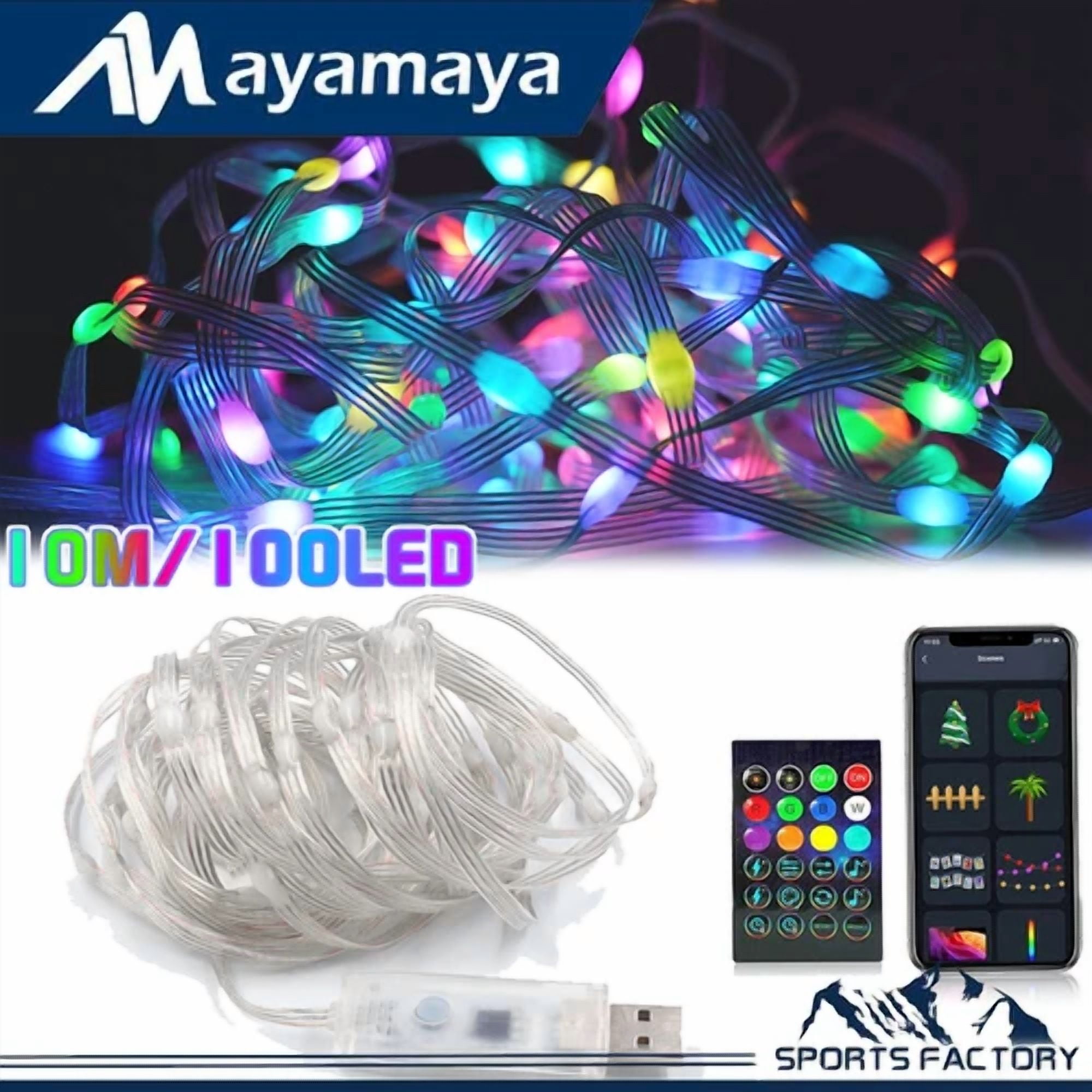 CIRCLE- 100Led 33Ft Strip Rope Lights Tube Fairy String Outdoor Xmas ...