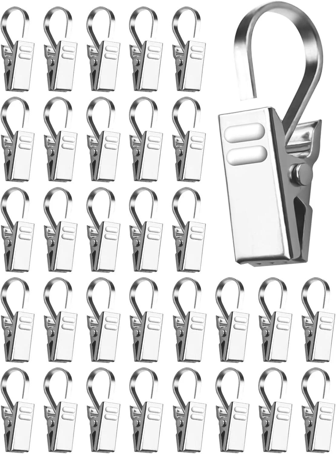 CIRCLE- 100Pcs Stainless Steel Curtain Clips For Curtain Photos Home ...