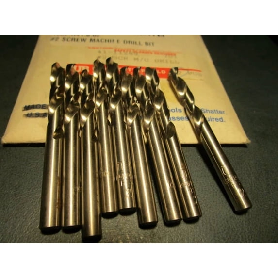 CIRCLE- (9) #2 Hss 118Â° Bright Finish Screw Machine Drill - Walmart.com