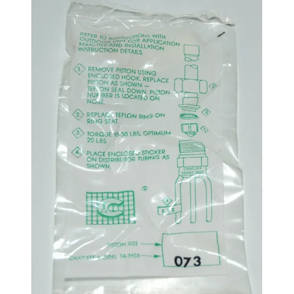 CIRCLE- Armstrong Lennox Danfoss Hvac Piston Orifice Kit .073 Orfice ...