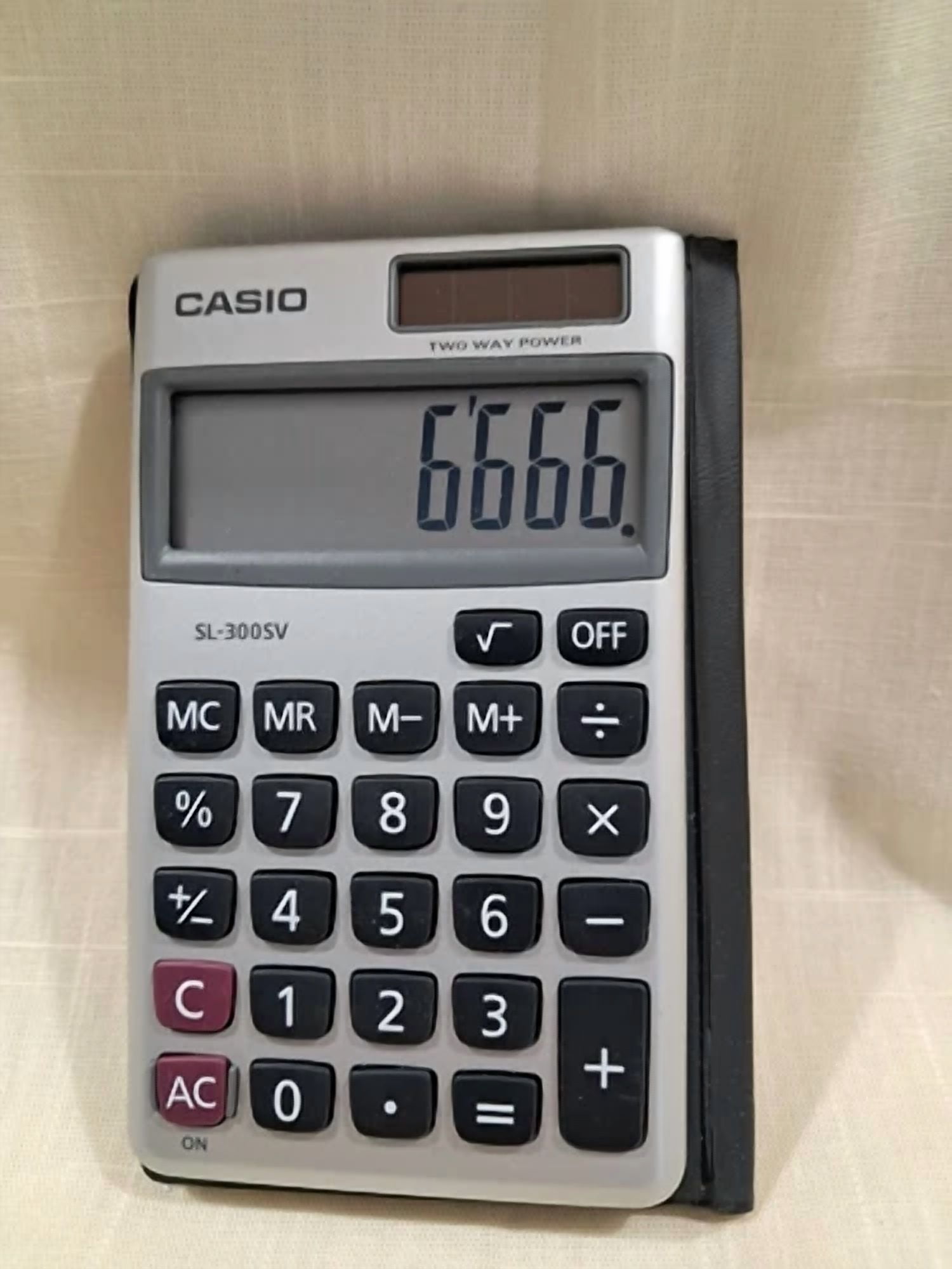 CIRCLE- Casio Sl-300Sv Wallet Style Pocket Calculator 8 Digit Display ...