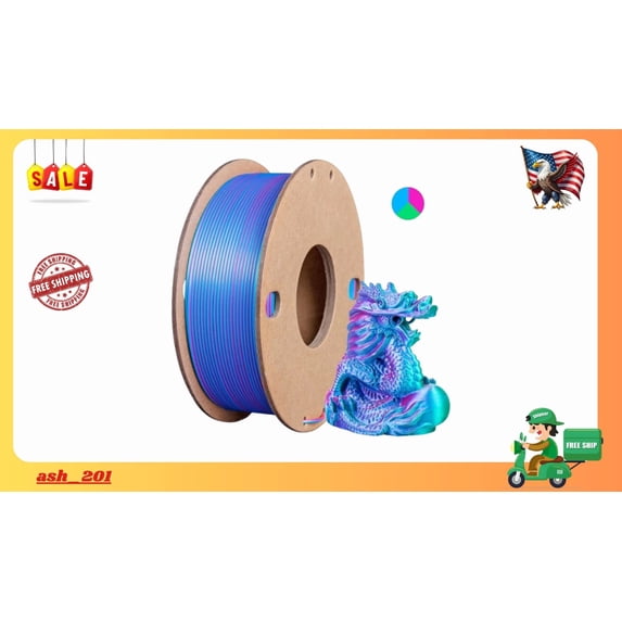 CIRCLE- Silk Pla 3D Printer Filament Triple Color Silk Pla Filament 1 ...