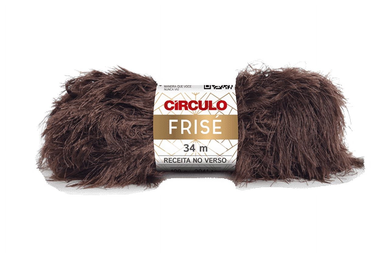 CIRCULO Frise Eyelash Yarn - 37.2 yds, 3.5 oz - 1 Skein (7393) - 73% ...
