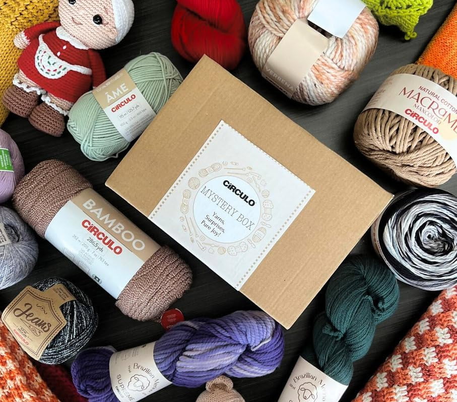 CIRCULO Mystery Box for Gift – 9 Diverse Circulo Yarns & 1 Amigurumi ...