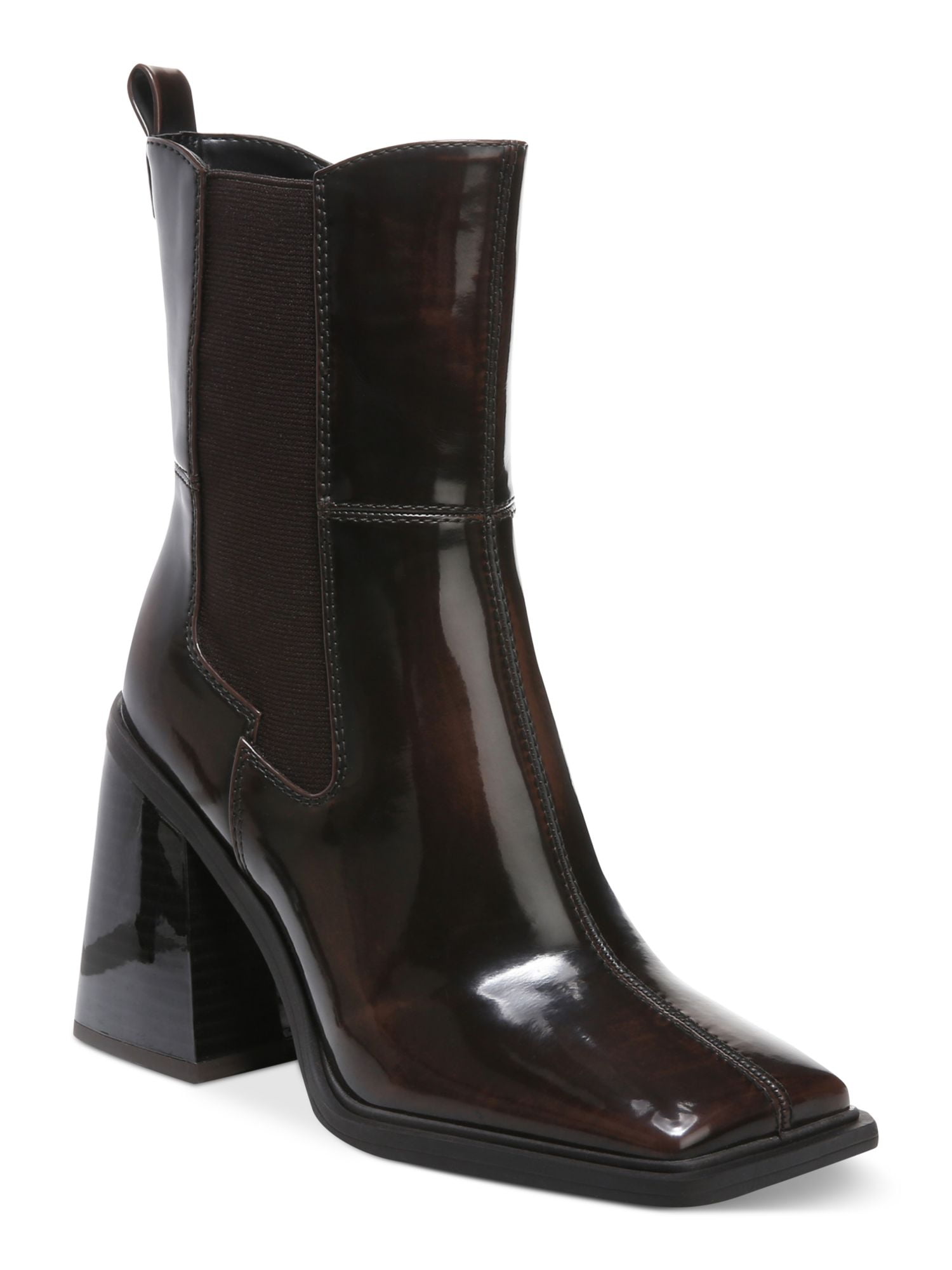 CIRCUS BY SAM EDELMAN Womens Brown Pull Tab Padded Goring Lauren Square ...