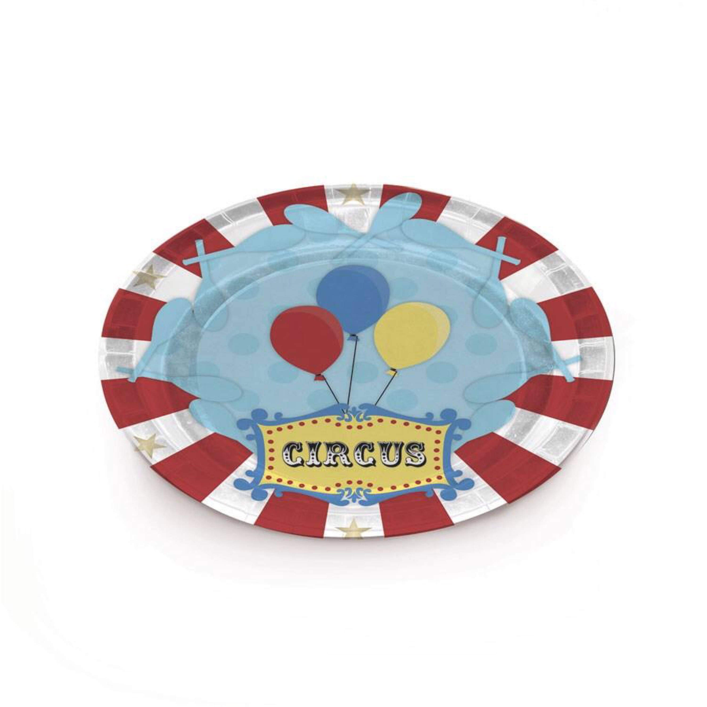 CIRCUS - Cake / Sweets Round Tray 31.5cm x 1.3cm -Circus Party Supplies ...
