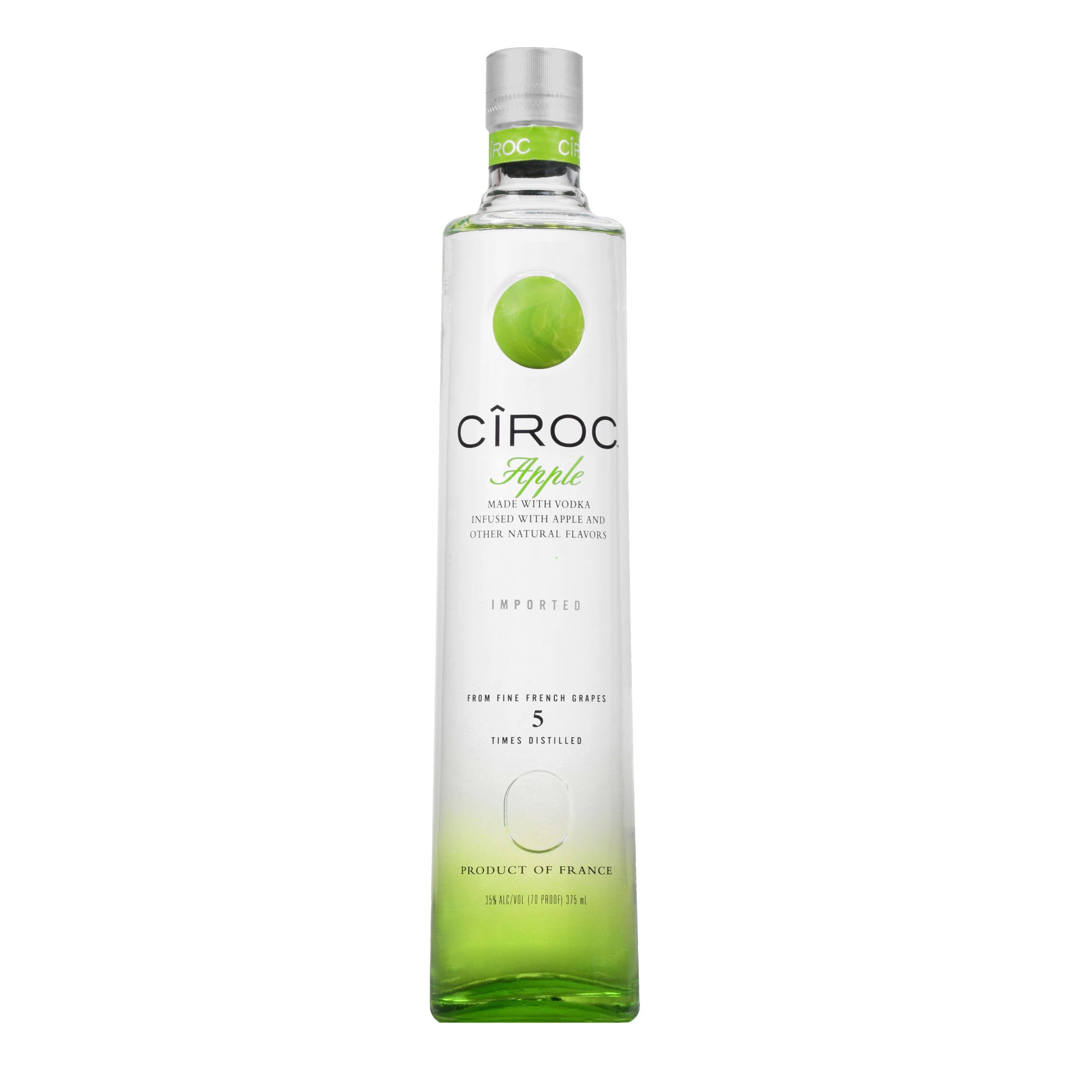 CIROC Apple (Made with Vodka Infused with Natural Flavors), 375 mL, 35% ...